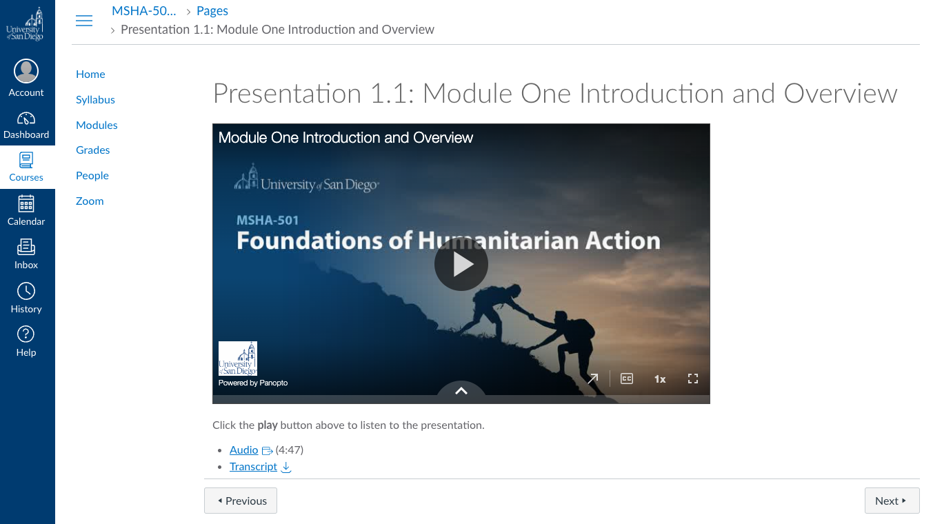 Online Course Experience - Accredited Master's Programs at USD